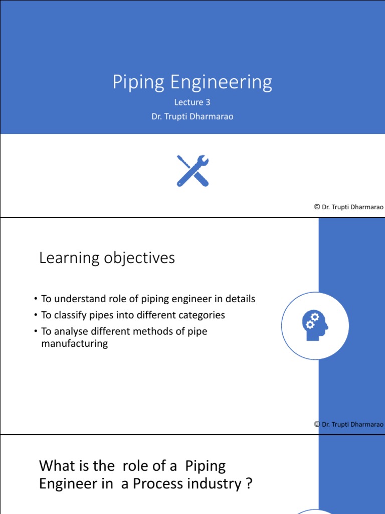 PE Lecture 3 | PDF | Pipe (Fluid Conveyance) | Plumbing