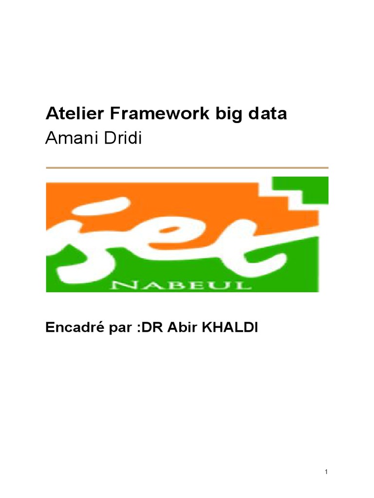Atelier Framework Big Data PDF | PDF | Art | Ordinateurs
