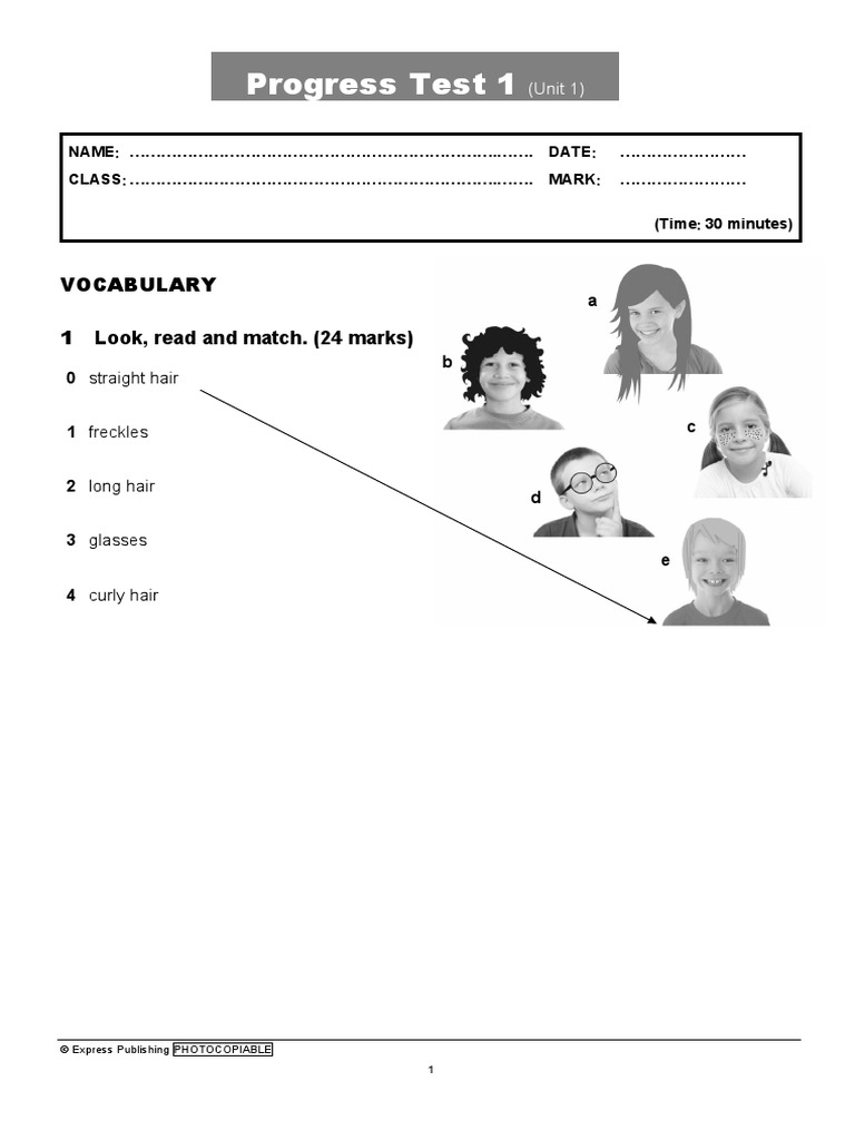 Smiles 4 Prog Test 1 | PDF