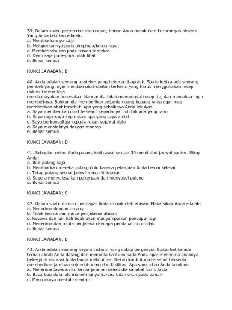 Contoh Soal CAT Bawaslu - 009 | PDF