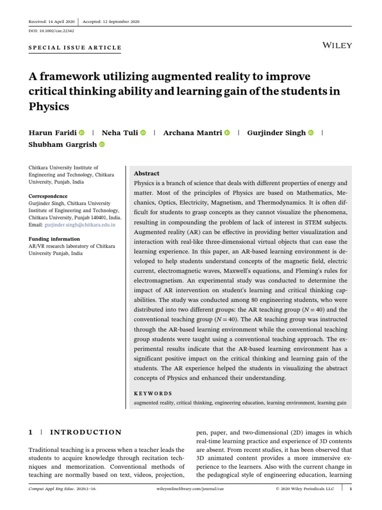 A Framework Utilizing Reality Ar | PDF | Augmented Reality | Standard Deviation