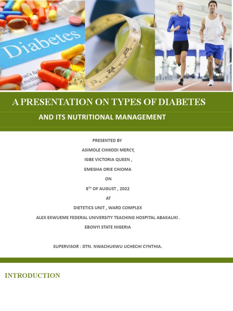 Diabetes Types and Nutritional Management | PDF