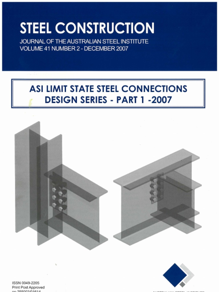 Steel Construction Journal - ASI Connections Part 1 2007 | PDF