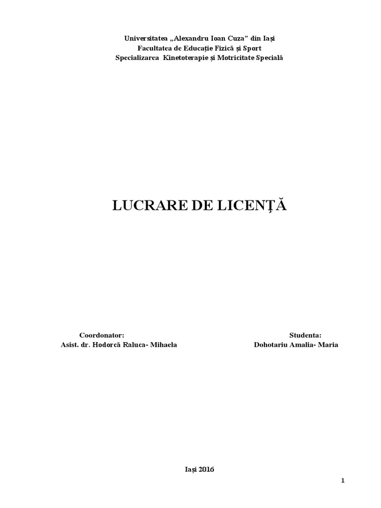 Terapia ocupațională-LICENTA | PDF