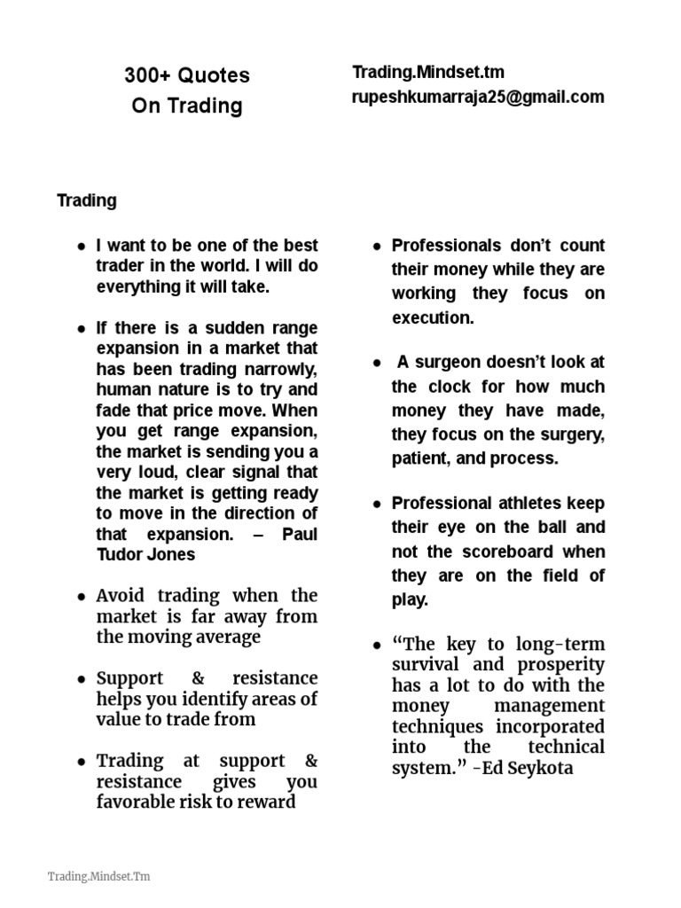 Trading Quotes | PDF | Risk | Algorithmic Trading