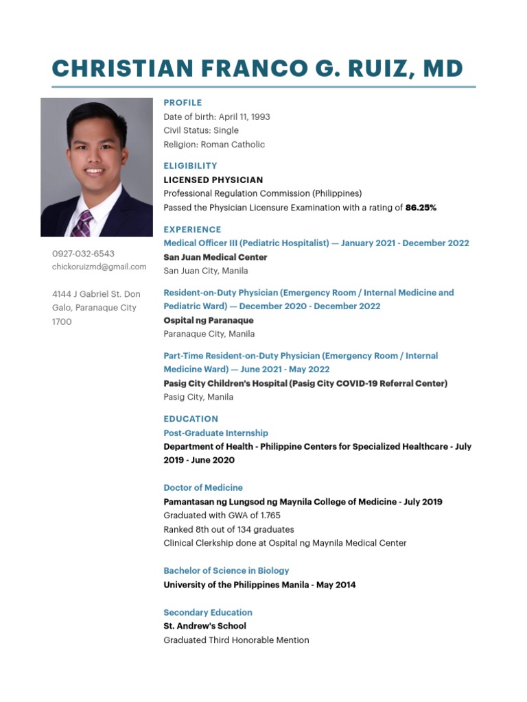 Resume - Christian Ruiz | PDF