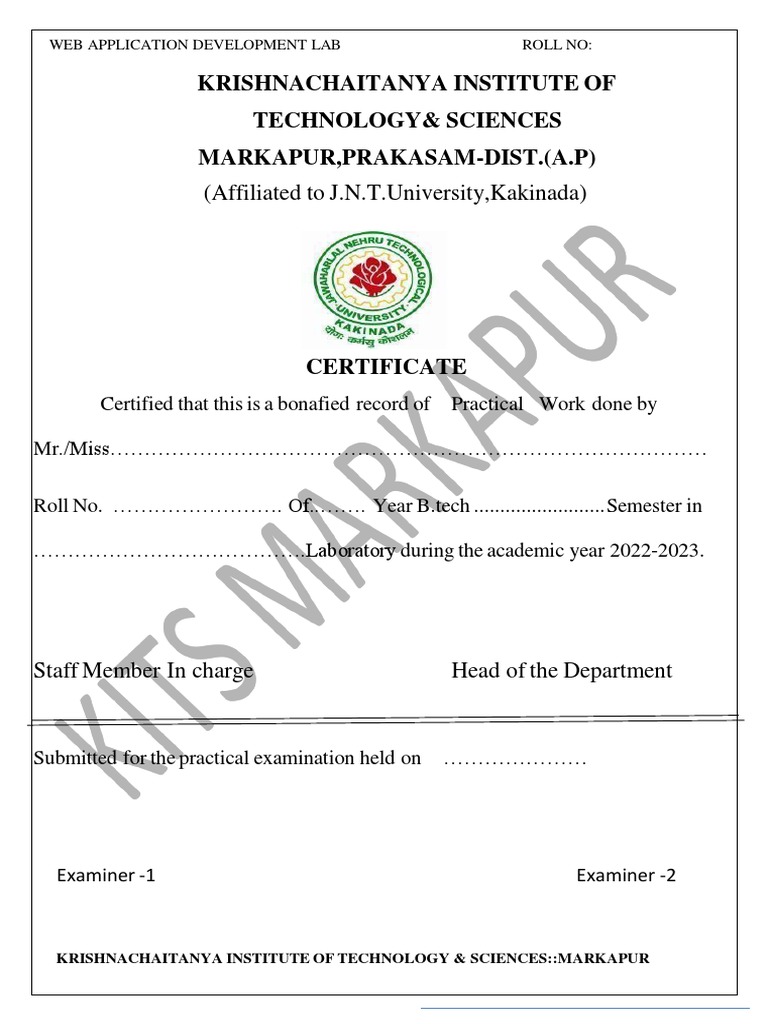 Web App Lab Manual R20 by Hemanth | PDF | User (Computing) | Computing