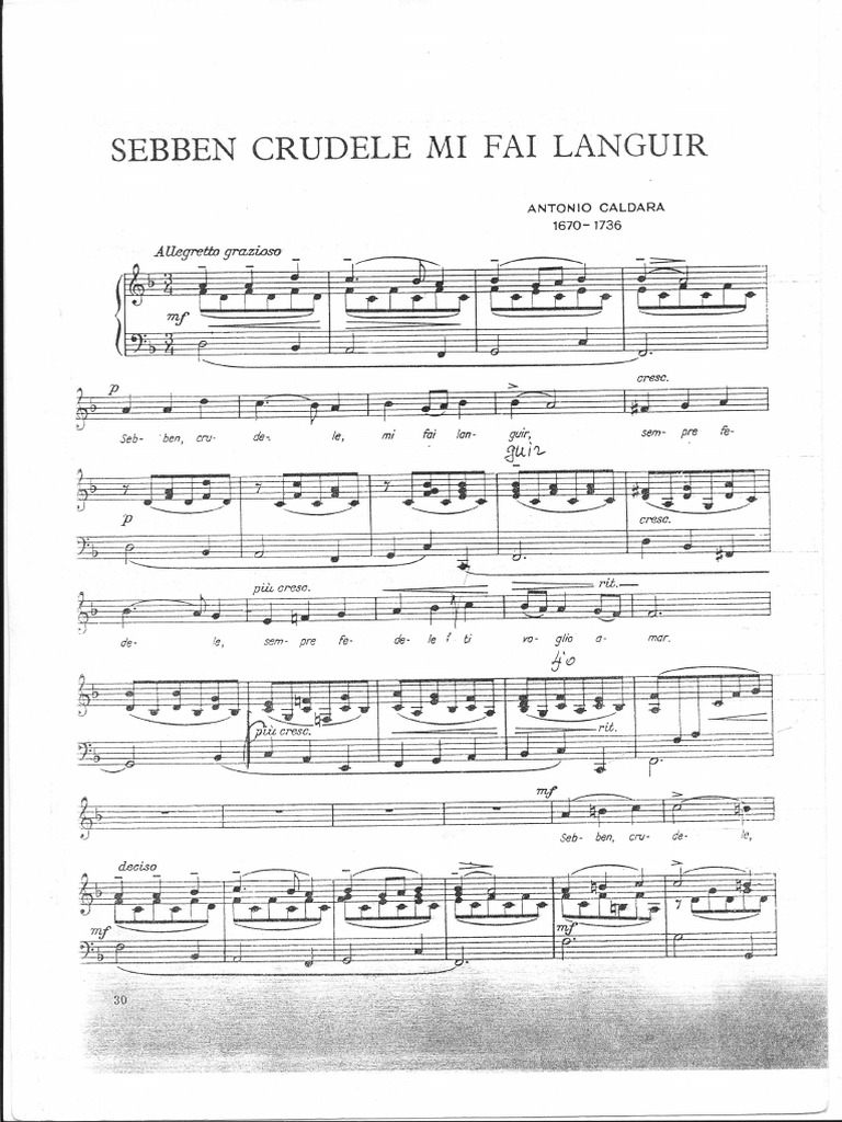 A Caldara Sebben Crudele (1) 1 | PDF