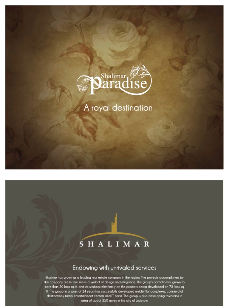 Shalimar Paradise Brochure | PDF
