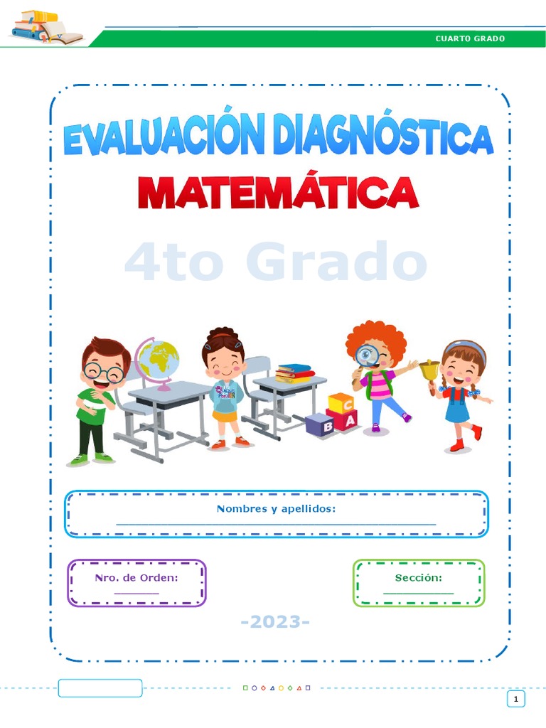 Evaluación Diagnóstica - Matemática 2023 - I | PDF
