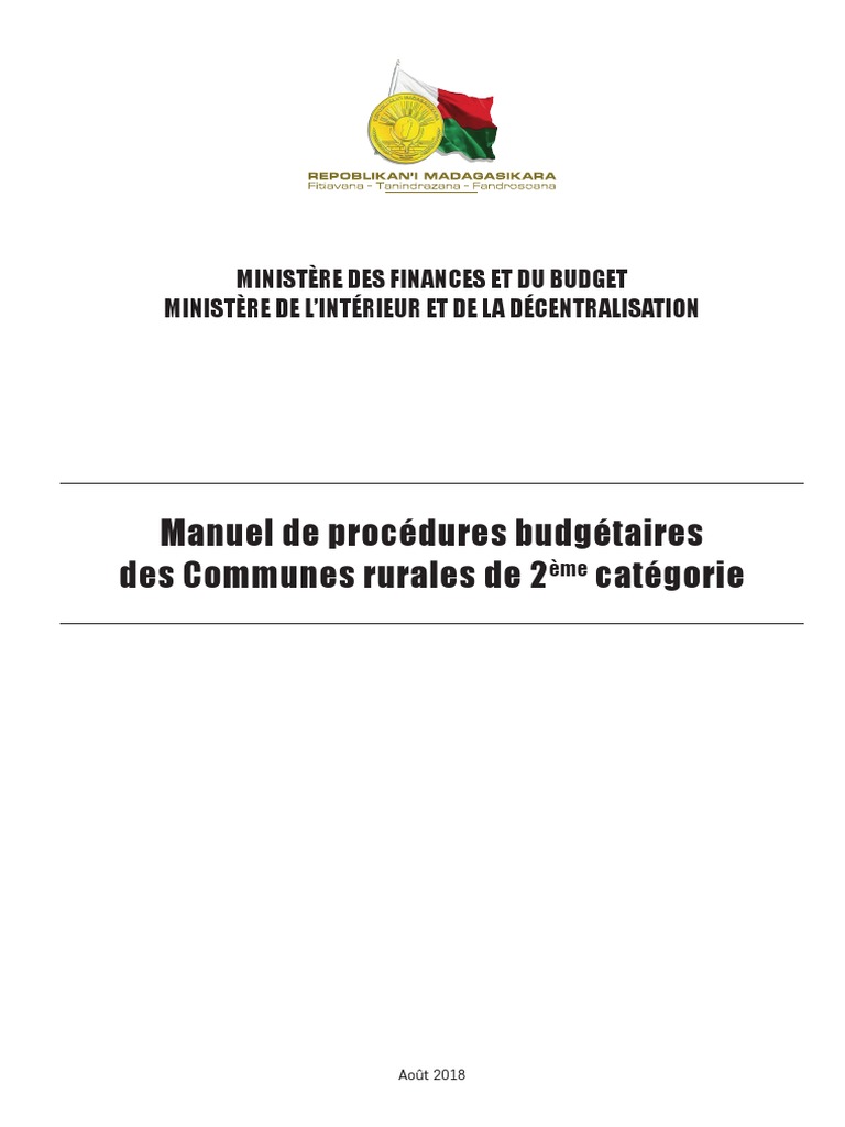 Manuel budgétaire des communes rurales | PDF | Communes de France | Budget