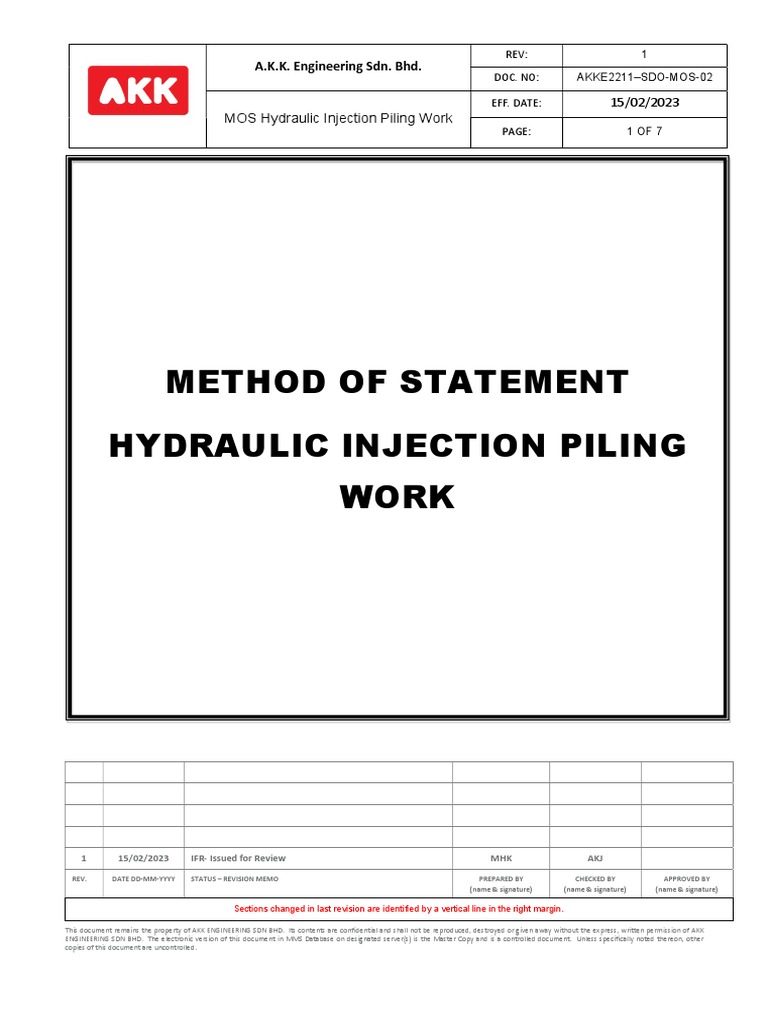 AKKE2211-SDO-MOS-02 - Hydraulic Injection Piling | PDF | Deep ...