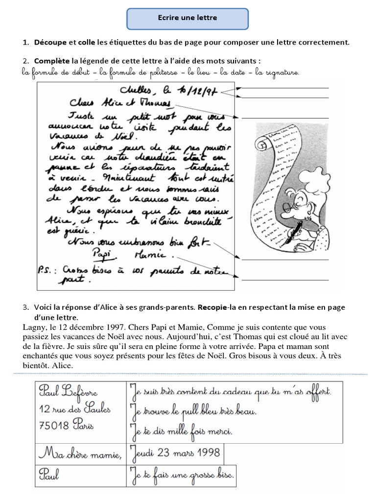 Écrire une lettre : Guide et exercices | PDF | Poésie