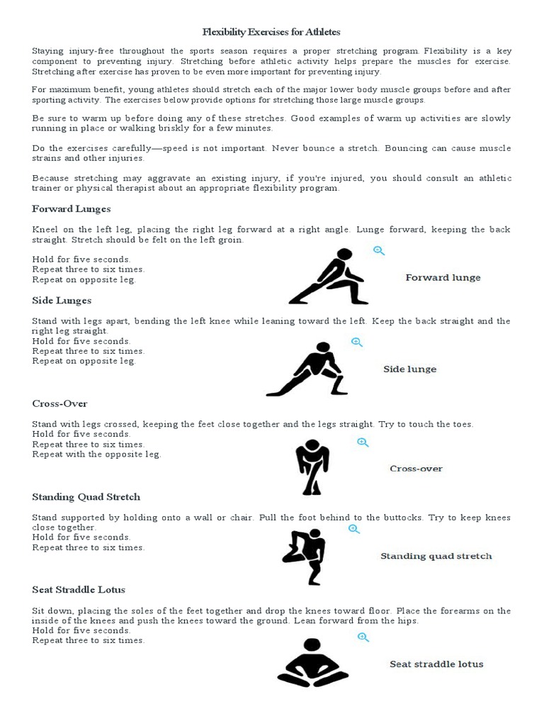 Flexibility Exercises For Athletes | PDF