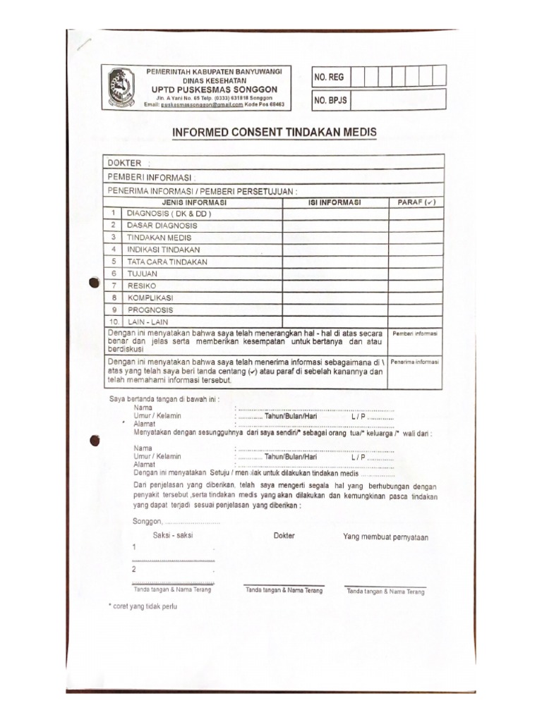 Lembar Inform Consent | PDF