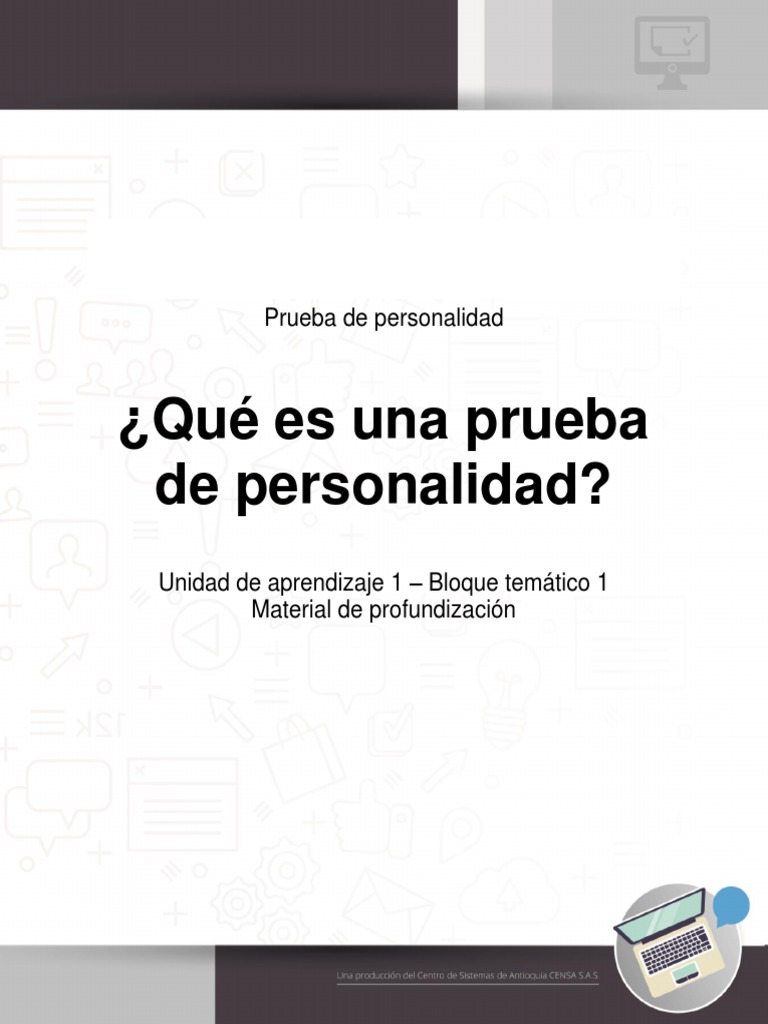 Pruebas de Personalidad en Selección Laboral | PDF | Ciencias del ...
