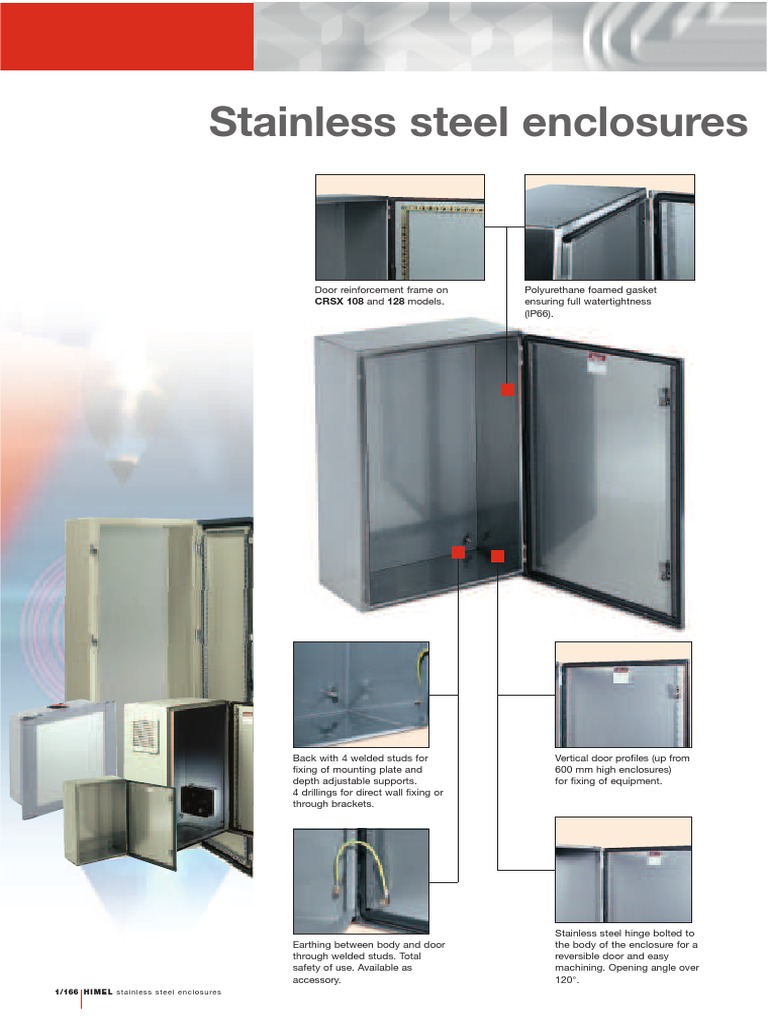 Industrial Stainless Steel Enclosures | PDF | Door | Equipment