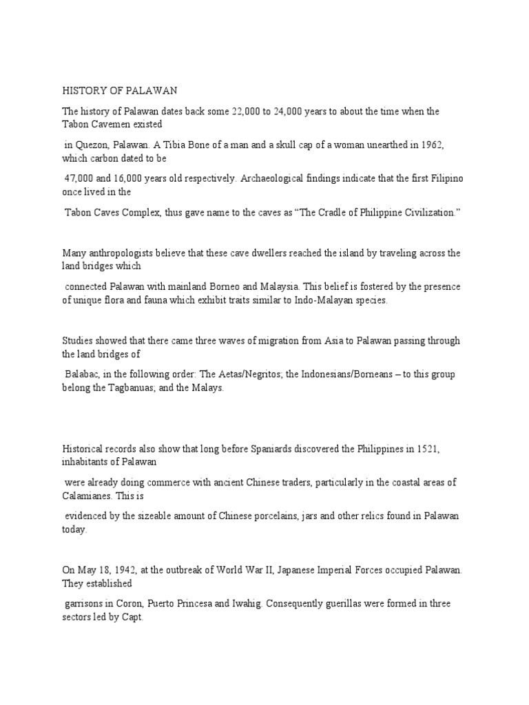 Palawan Studies 2 | PDF