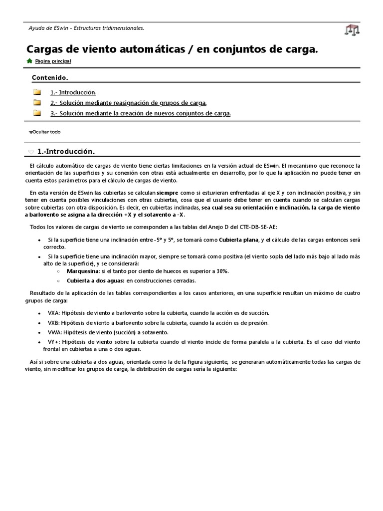 Ajuste de Cargas de Viento en ESwin | PDF | Barlovento y sotavento | Herida