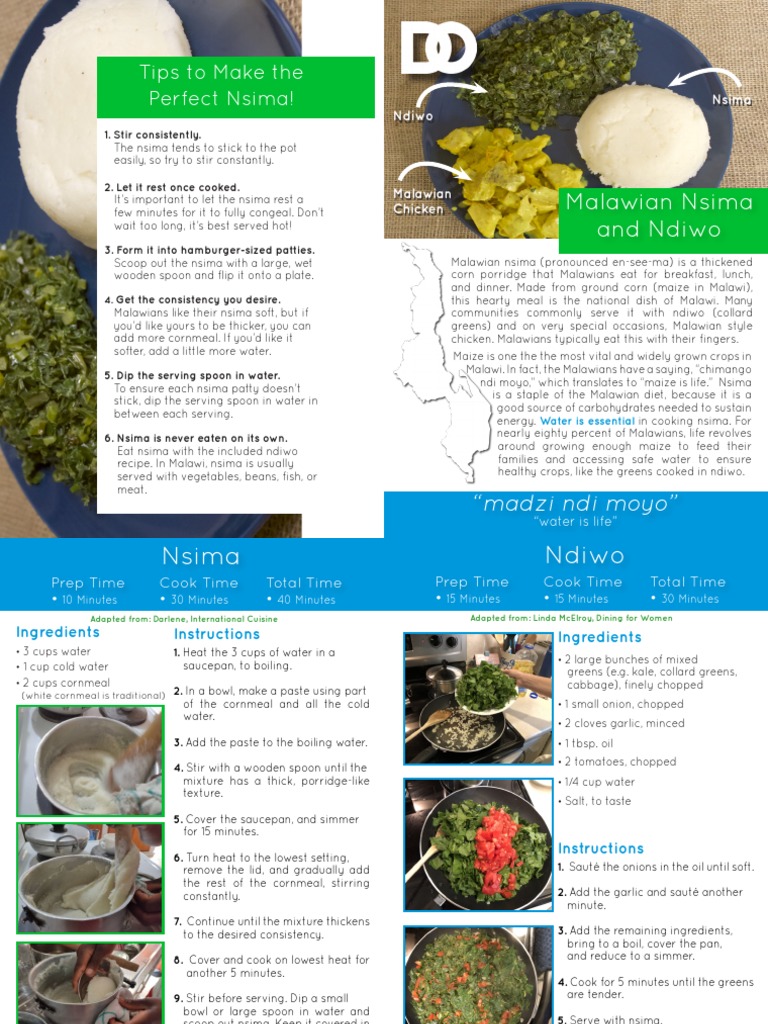 Malawian Nsima y Ndiwo - Recipes Malawi | Download Free PDF | Food And ...