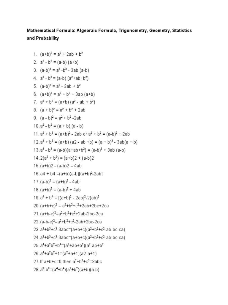 Comission Formula Algebra | PDF