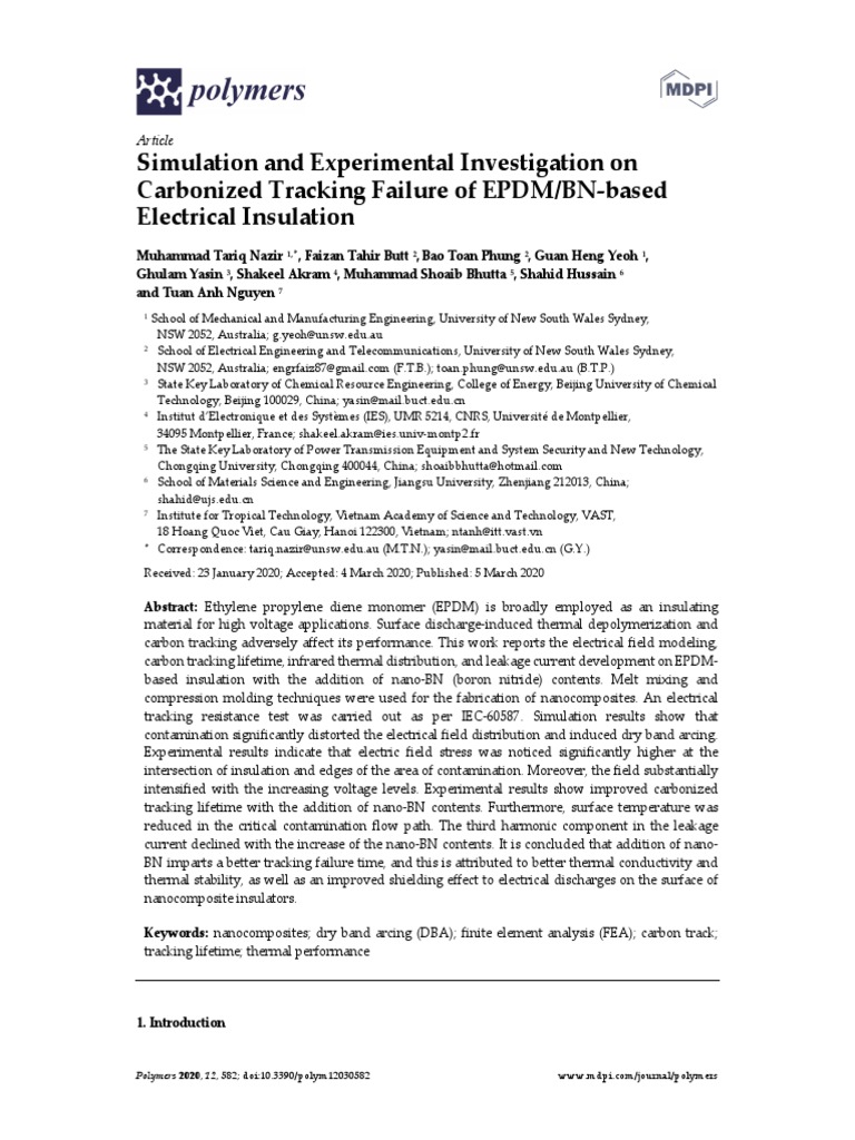 2020, Polymers, Simulation and Experimental Investigation On Carbonized ...