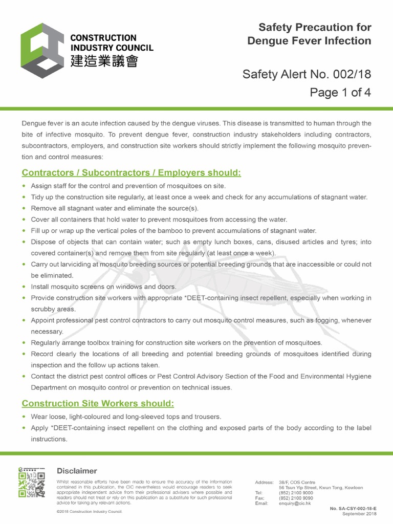 Dengue Fever Safety Alert-Eng | PDF