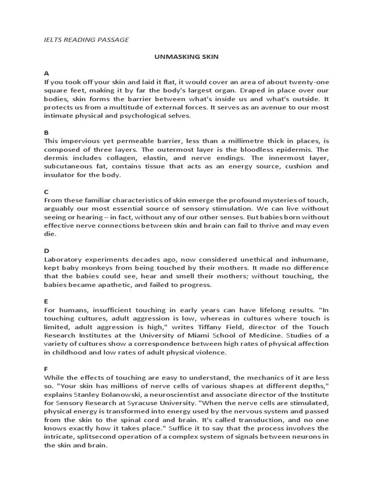 Ielts Reading Passage PDF | PDF