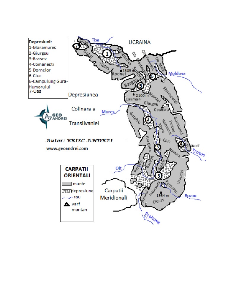 Harta - Carpatii Orientali | PDF