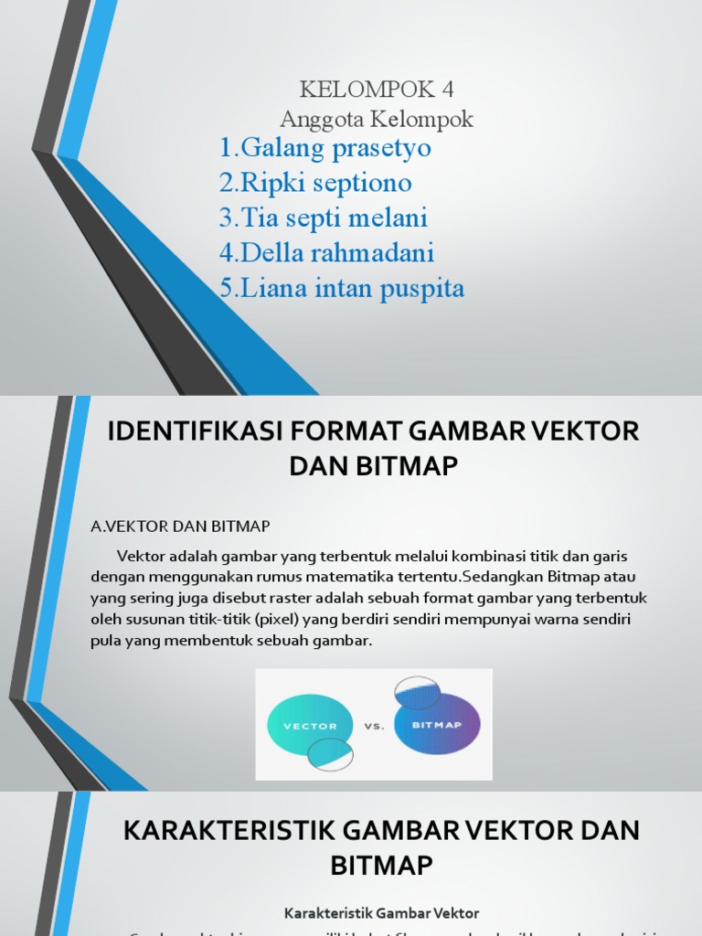 KELOMPOK 4 IDENTIFIKASI Vektor Dan Bitmap | PDF