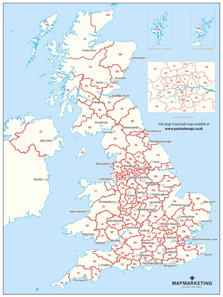UK Postcode Area Map | PDF