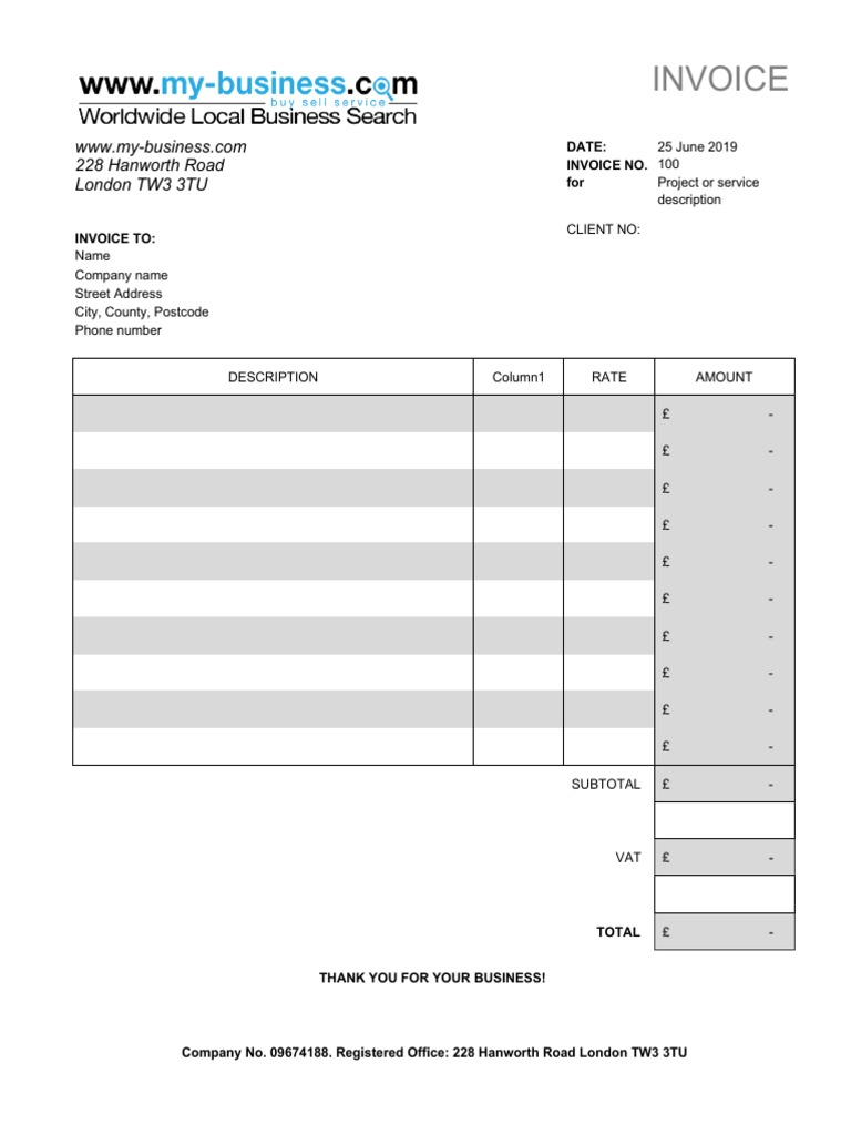 Invoice Template | PDF