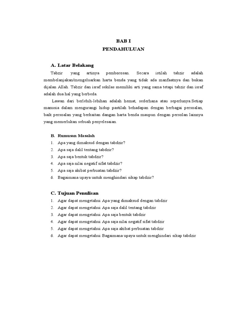 Memahami Tabzir dan Dampaknya | PDF | Agama & Spiritualitas