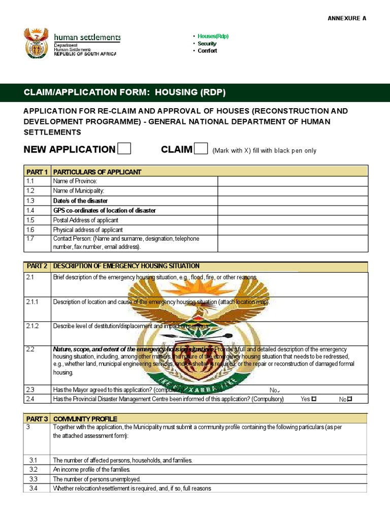New Application Claim | PDF | Emergency | Ownership