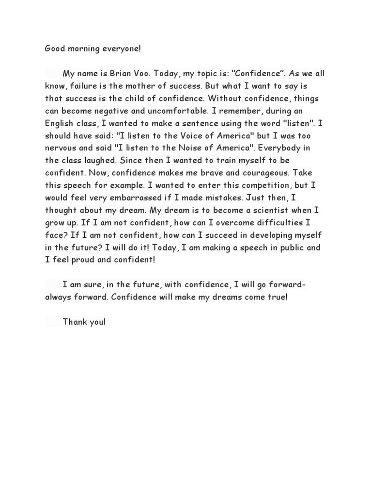 The Power of Confidence in Success | PDF | Self-Improvement