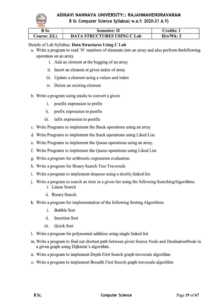 DS Lab Using C | PDF
