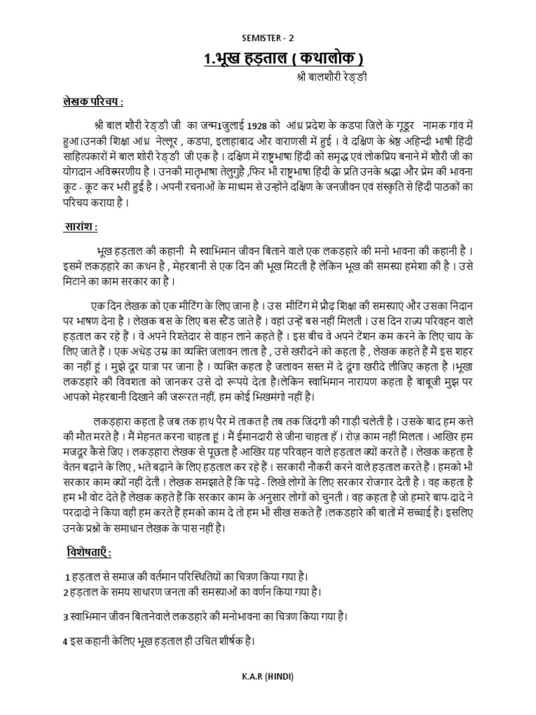 Hindi Two Pages | PDF