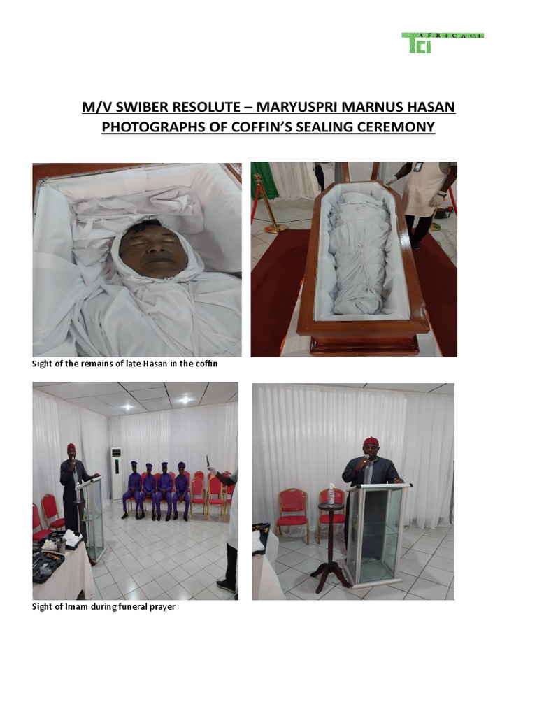 Swiber Resolute - Photographs of Coffin Sealing Ceremony | PDF