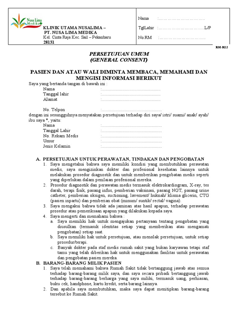 RM 2 General Consent | PDF