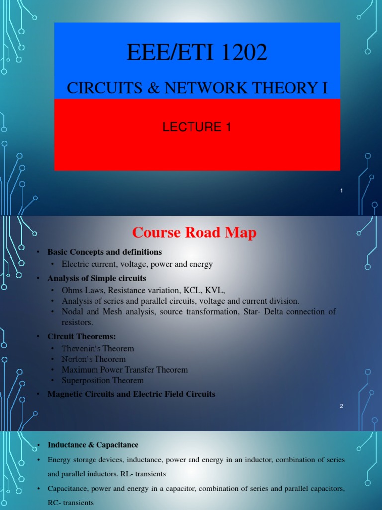 Lecture 1 Electrical Elements Series And Parallel Circuits Pdf Electric Power Electrical