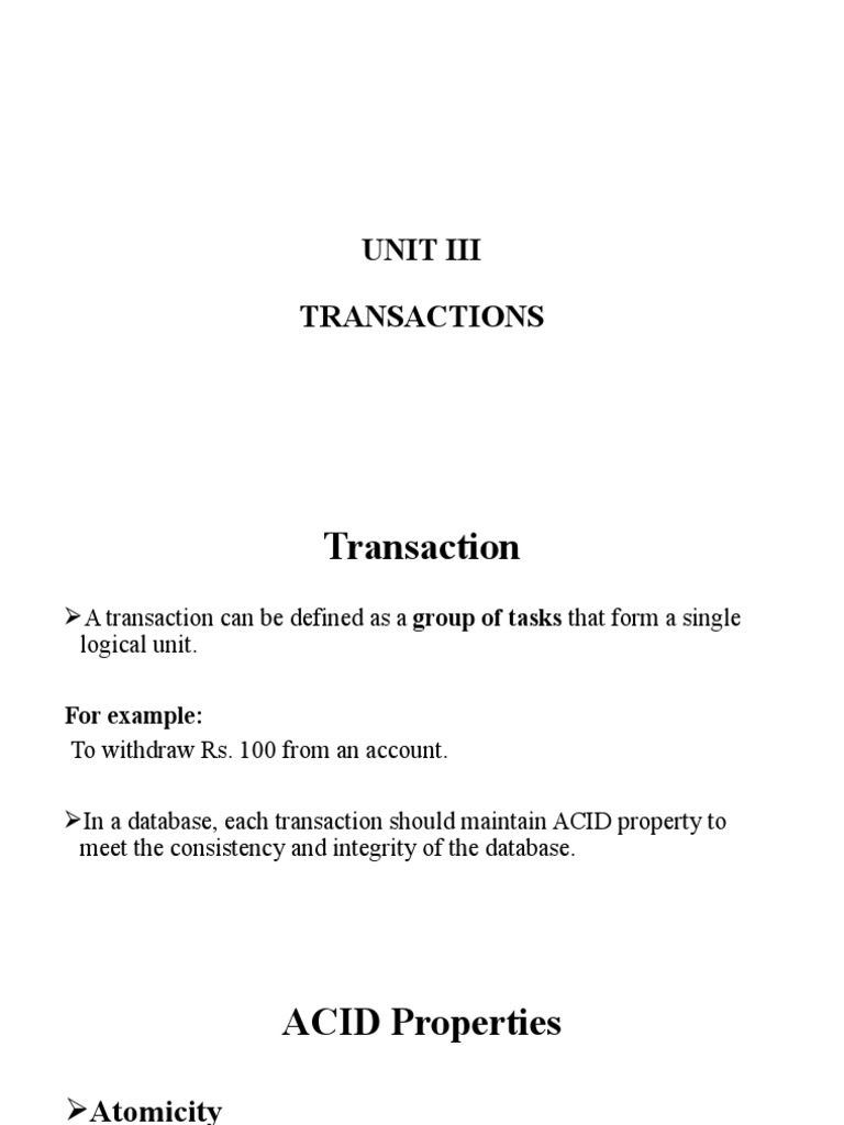 Transactions Pdf Database Transaction Computing