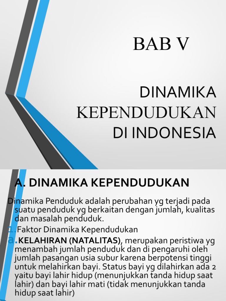 Bab 5 - Dinamika Kependudukan Di Indonesia (Antroposfer) | PDF