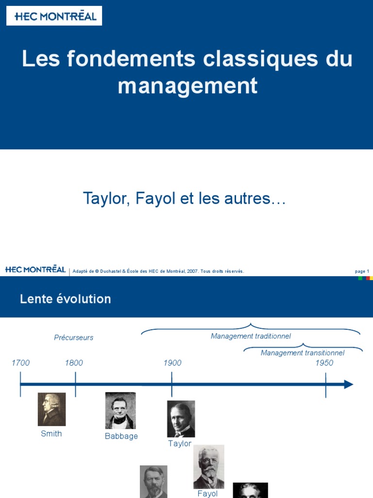 Fondements du management classique | PDF | Business | Bureaucratie