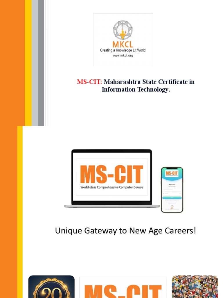 MS-CIT Course Presentation 2023 | PDF | Educational Technology | Learning MS-CIT Course Presentation 2023 | PDF | Educational Technology | Learning