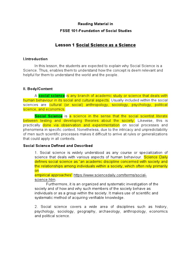 Foundations of Social Studies Overview | PDF | Social Sciences | Science