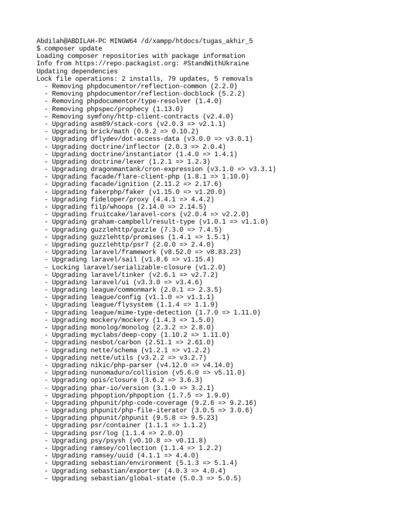 Composer Update Log | Download Free PDF | System Software | Computer Science