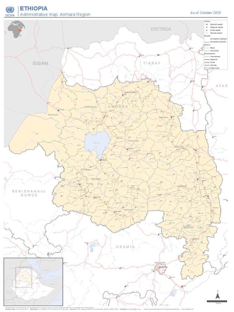 Amhara Region Administrative Map | PDF