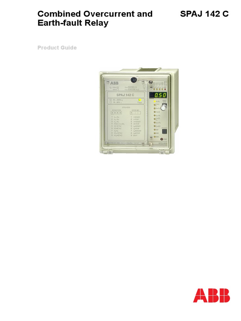 SPAJ 142 C Relay Product Guide | PDF | Relay | Power Supply