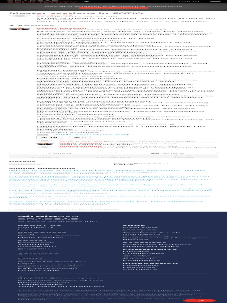 Understanding Master Sections in CATIA | PDF | Computer Aided Design ...