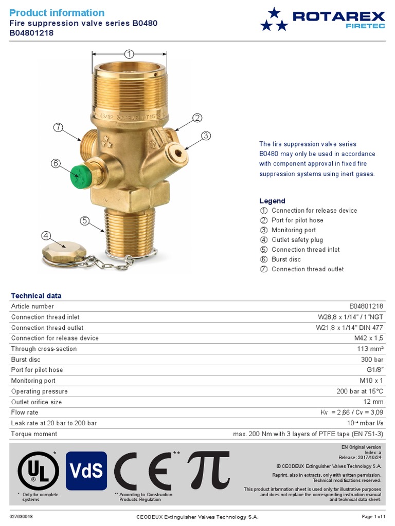Fire Suppression Valve Series B0480 B04801218 | PDF | Valve | Plumbing